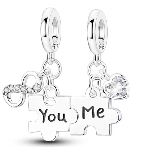 Pandora | Jewelry | Pandora Silver Puzzle Earrings With Heart And ...